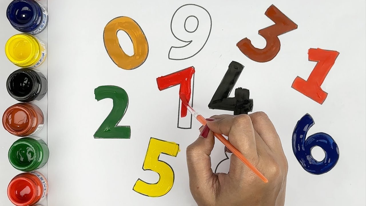 Drawing numbers 1-10 | Counting in English | Kids drawing easy ...