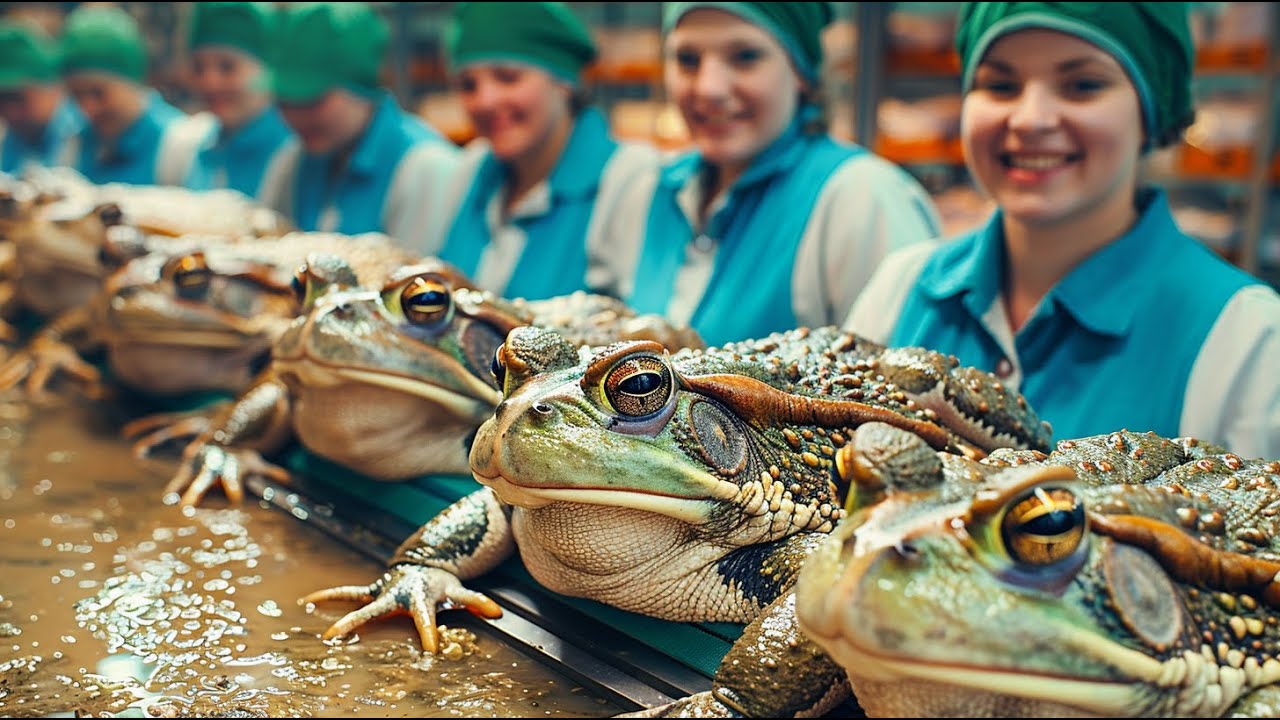 China Farmer Raises Millions of Frogs for Meat - Frog Processing in ...