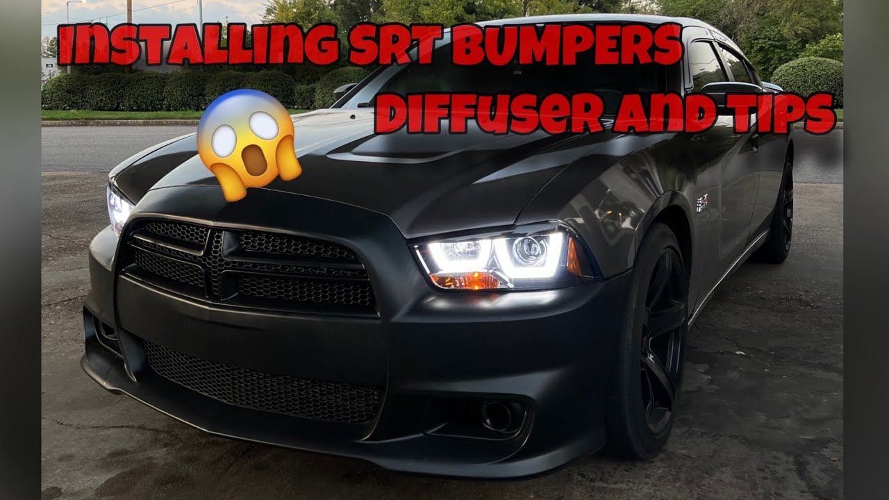 INSTALLING SRT FRONT AND REAR BUMPER (DIFFUSER AND TIP) - YouTube