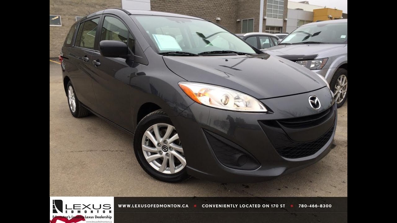 Used Grey 2014 Mazda Mazda5 Auto GS Review | Lethbridge Alberta - YouTube