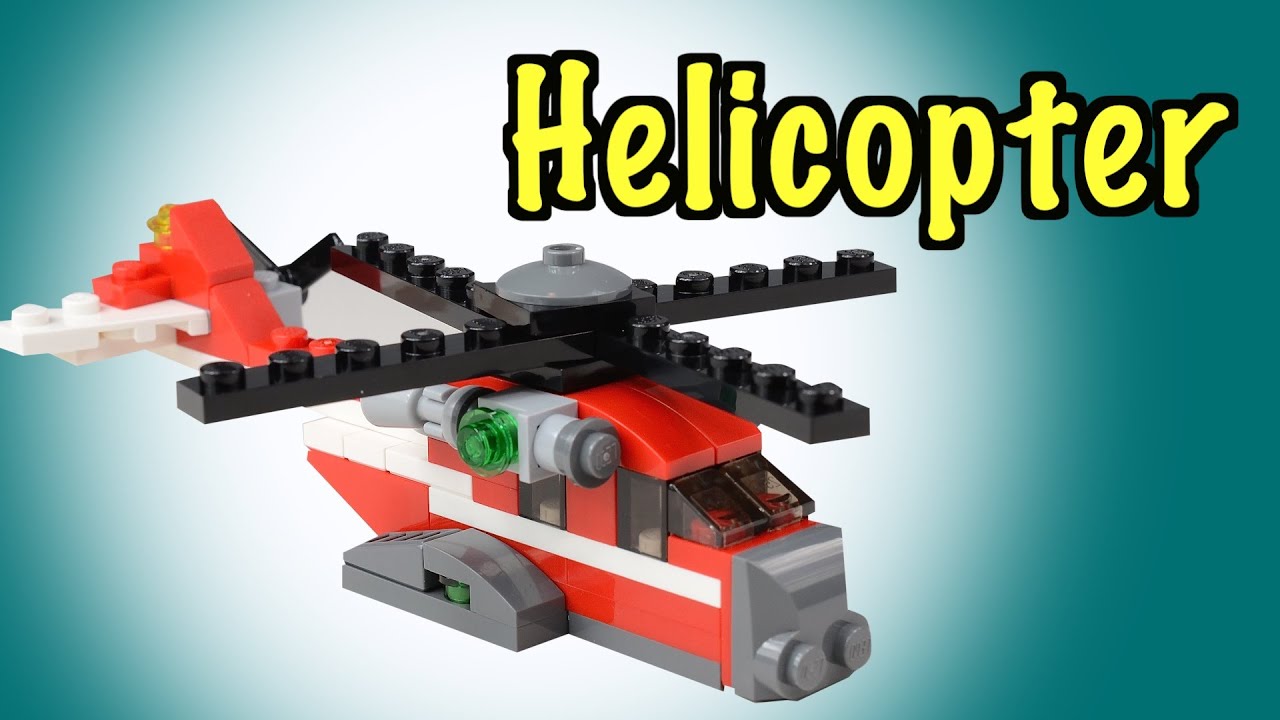 Red Thunder Helicopter / Lego stop motion animation build - YouTube