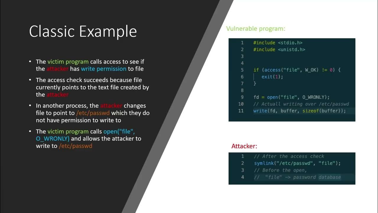 TOCTOU vulnerability - YouTube