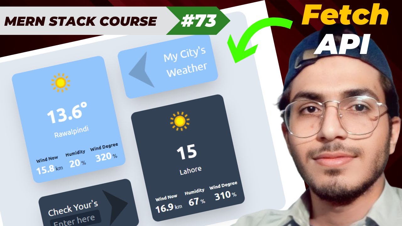 Weather App Project using Weather API | MERN STACK EP - 73 | Pakistani Developer - YouTube