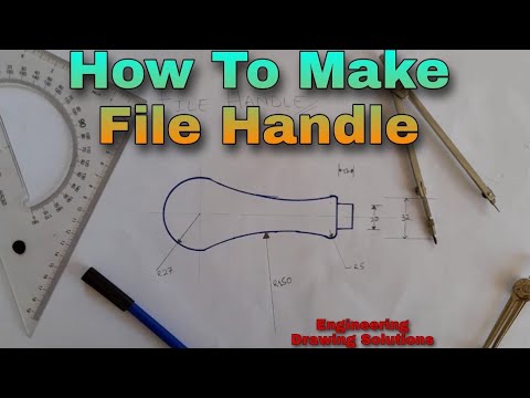 HOW TO DRAW FILE HANDLE | ENGINEERING DRAWING SOLUTIONS - YouTube