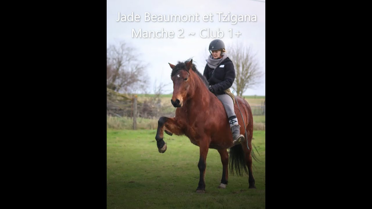 Jade Beaumont et Tzigana - Club 1+ Manche 2 - Equifeel Caval go - YouTube