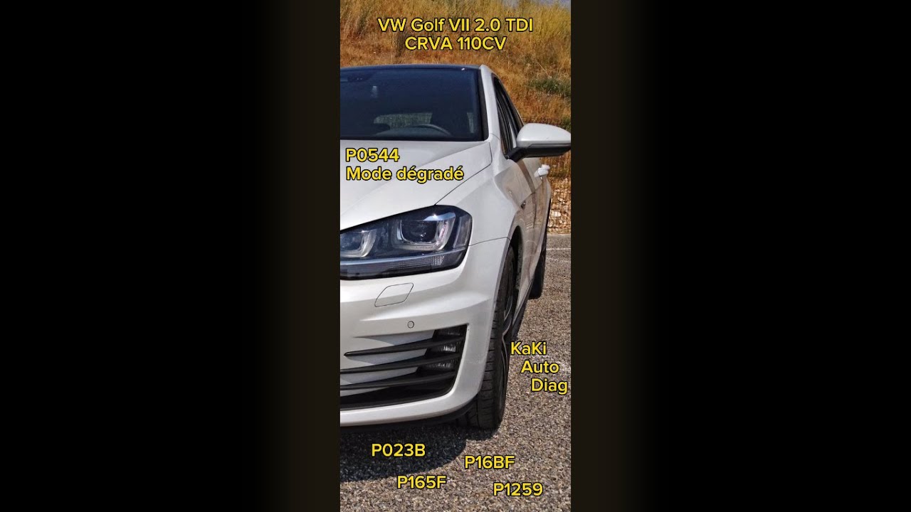 VW Golf VII 2.0TDI 110CV : Mode dégradé + défauts P0544, P023B, P16BF ...