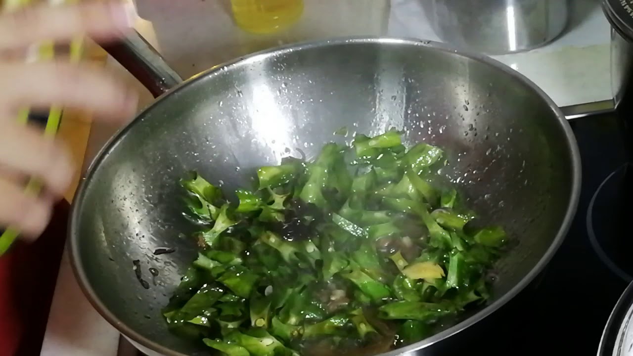 Cooking Ah Pa cooking ideas - stirfry winged beans with salted soya ...