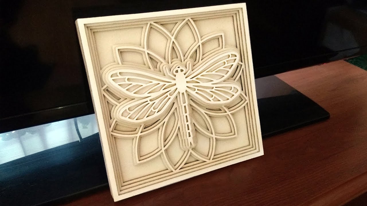Dragonfly - cutting and final result of scroll saw project - YouTube