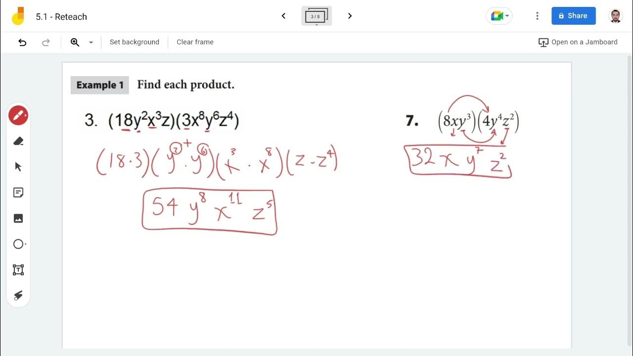 Lesson 5.1 Multiplying Polynomial Expressions by Monomials - YouTube