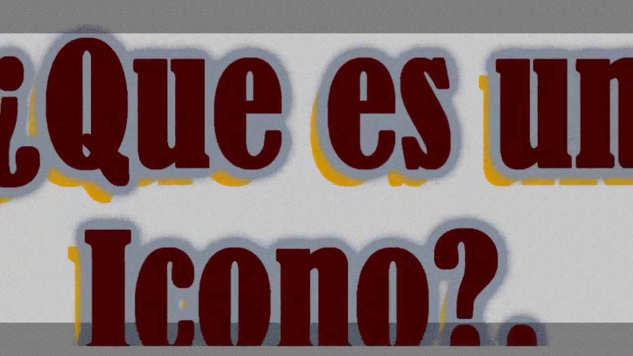 ¿Que es un Icono? - YouTube
