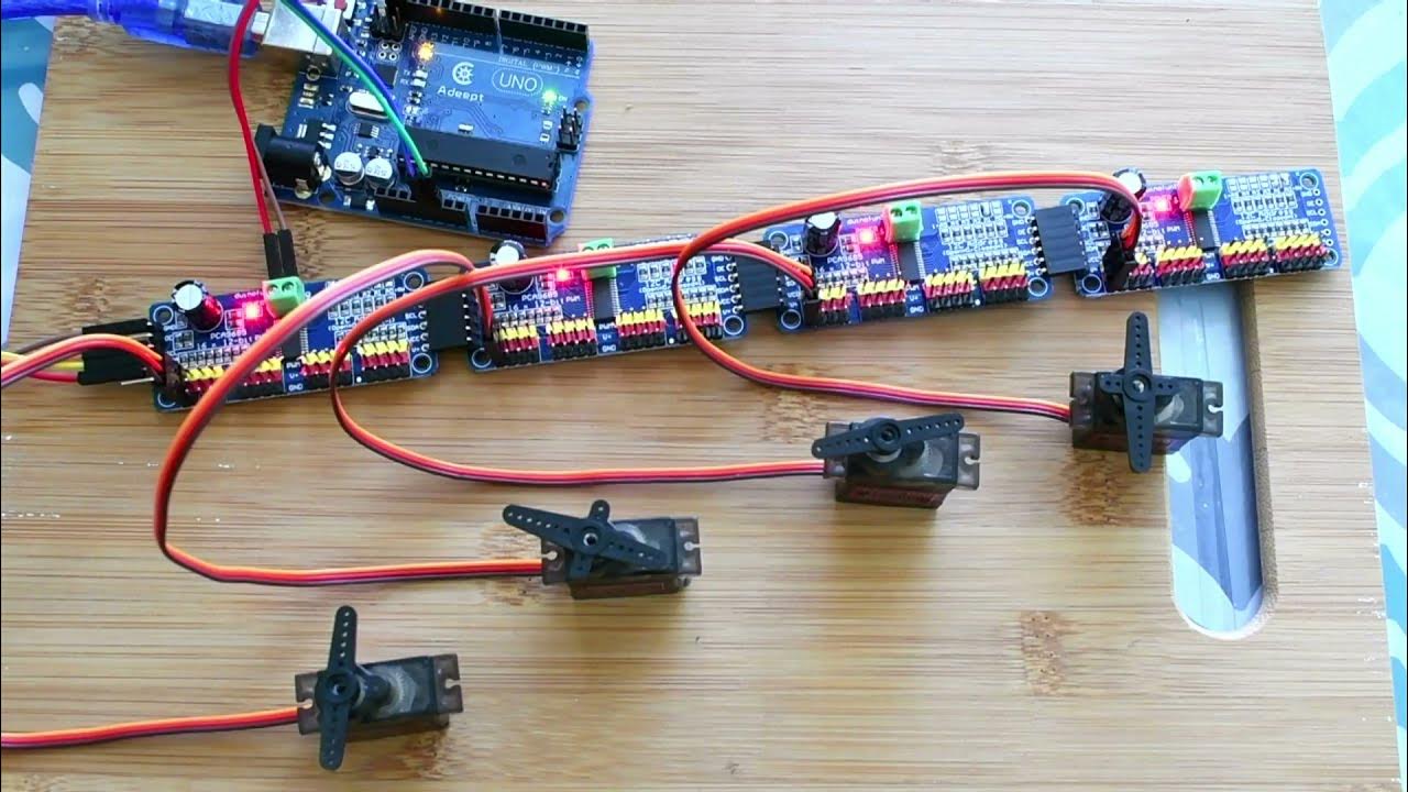 Pca9685 Servo Turnout Arduino Library for Model Trains Layout - YouTube