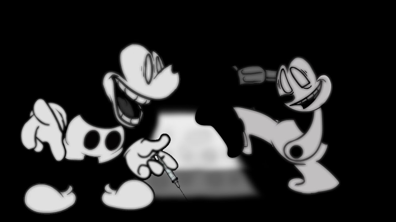 【FNF】Satanic Static but Mickey Mouse and Oswald sings it - YouTube