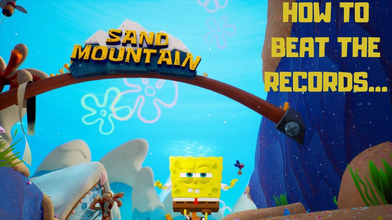 How to Beat all Ski Slope Records in Sand Mountain(SpongeBob Battle For ...