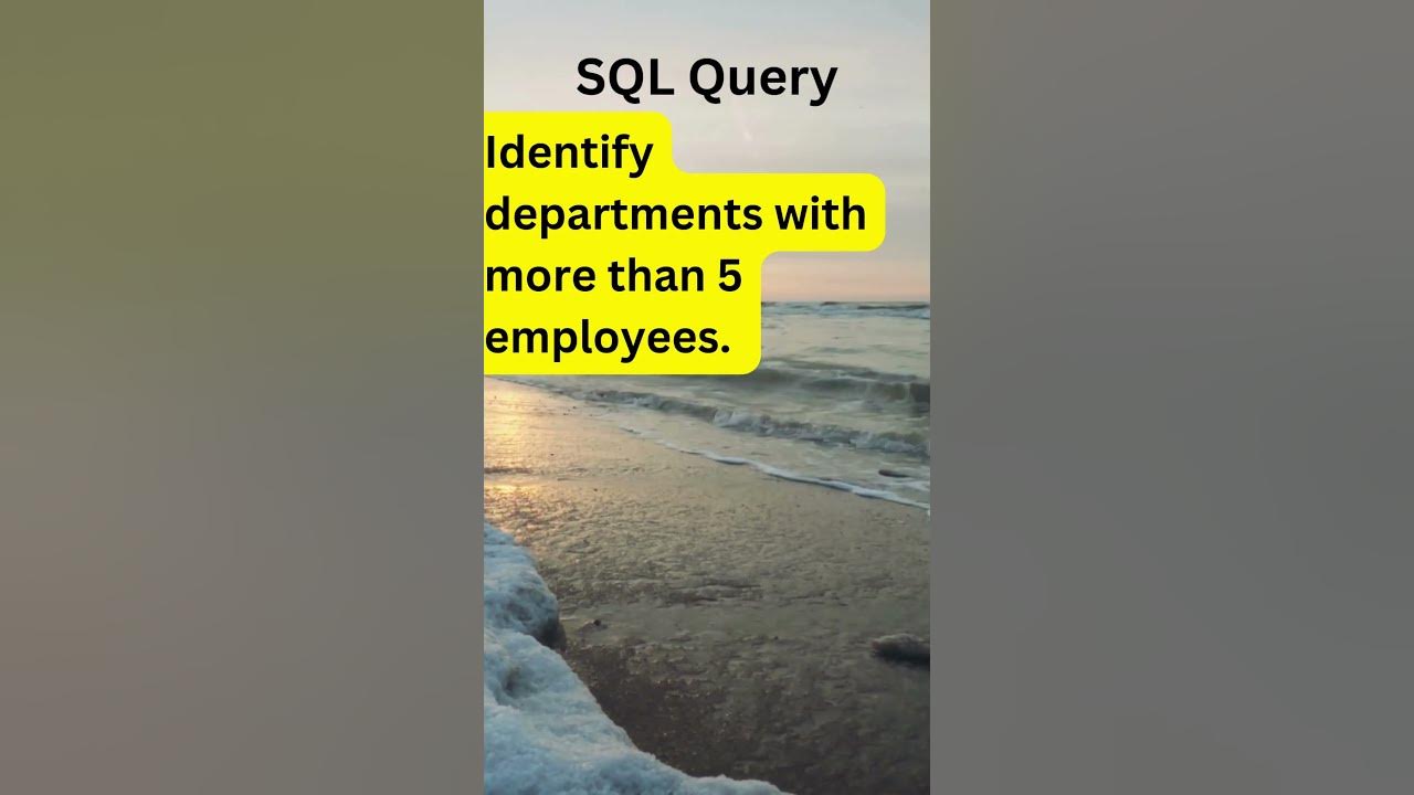 SQL Scenario Interview Question #sqlserver#sqlquery#whatissql#sqldatabase#oracle#oraclesql - YouTube