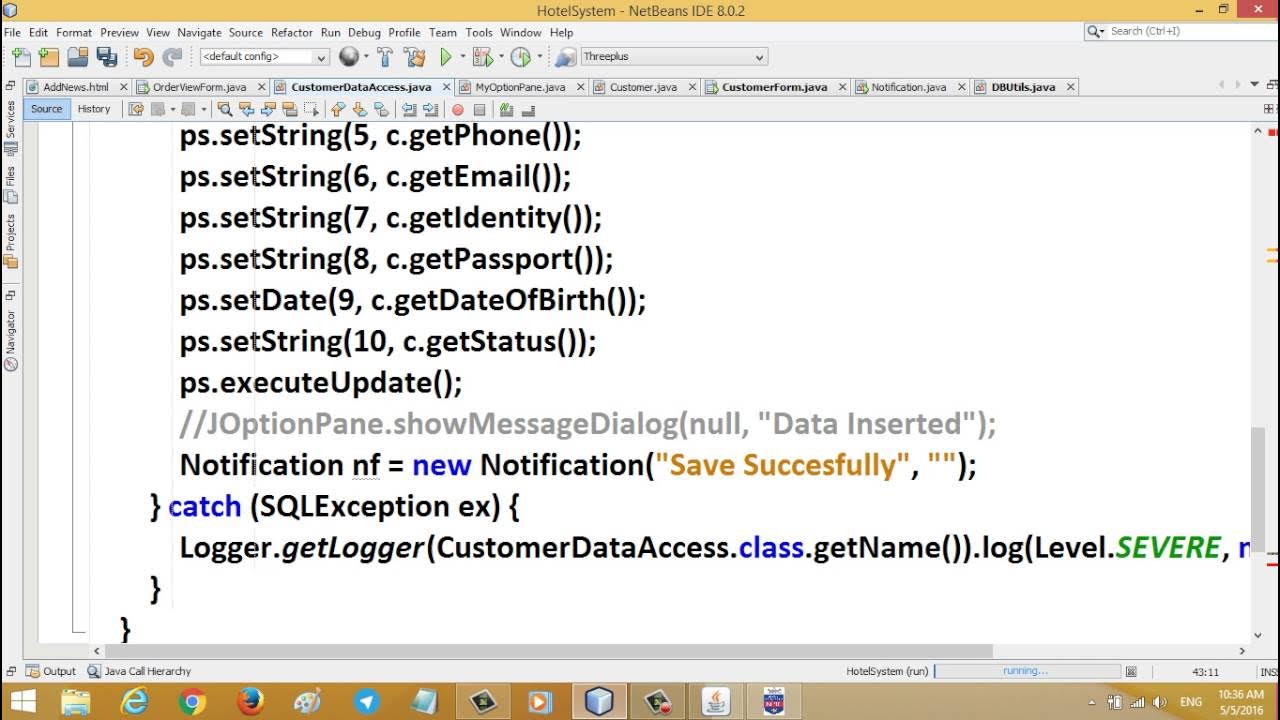 Update Data Oracle Database and Alert Notification Message - Java ...