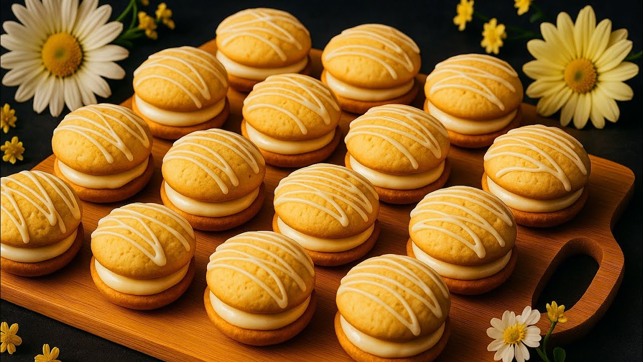 Delicious 2 Ingredient Lemon Cream Mini Cakes - YouTube