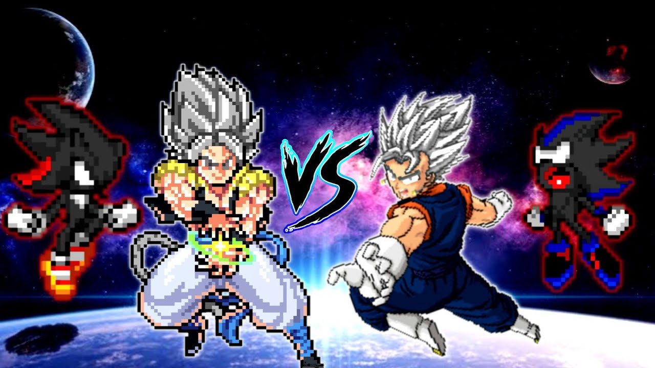 Gogeta MUI V2 OP & Dark Shadic V2 OP VS Vegito MUI V2 OP & Dark Sonow ...
