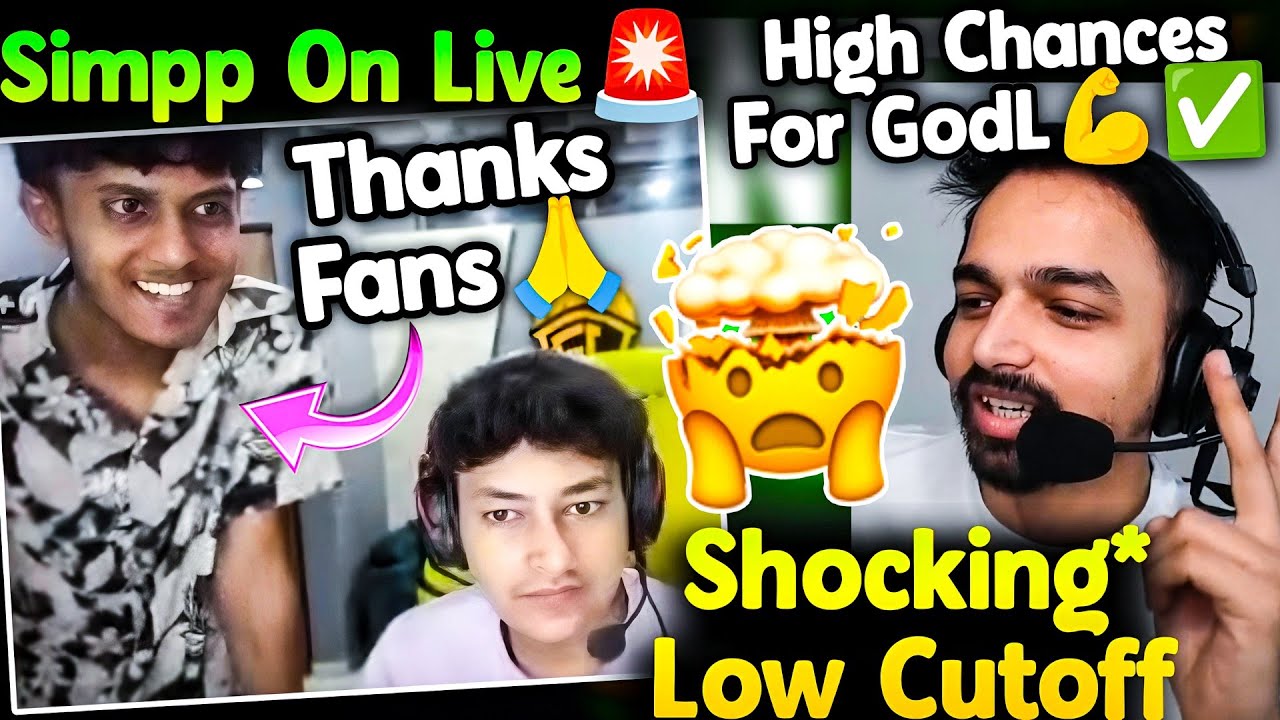 Simpp On Live🚨 Thanks Fans💛 GodL Qualification High Chanes😲 Low Cutoff😳 ...