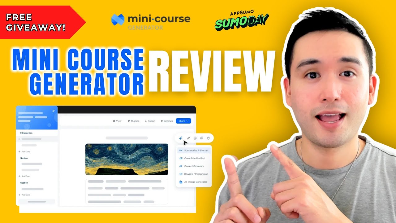 Mini Course Generator Review - Appsumo Lifetime Deal (SUMO DAY 2024) - YouTube
