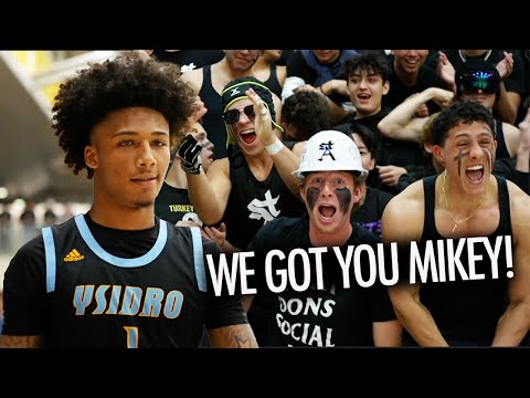Mikey Williams Hostile Crowd HYPED Up Intense Playoff Game! San Ysidro vs St Augustine