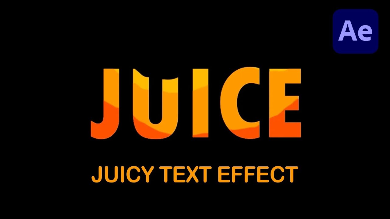 Juicy Text Animation Effect Tutorial By Adobe After Effects ( How To ...
