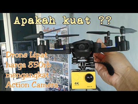 Dapatkah Drone Lipat Seharga Rp. 850rb (LH-X24) Mengangkat Action Camera + Antijello??