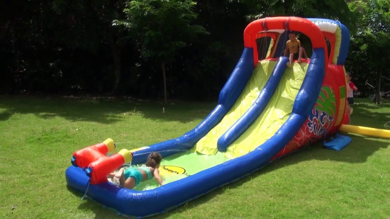 Happy Hop Vizes Dupla Csúszda Vízágyúval / Happy Hop Hot Summer Double ...