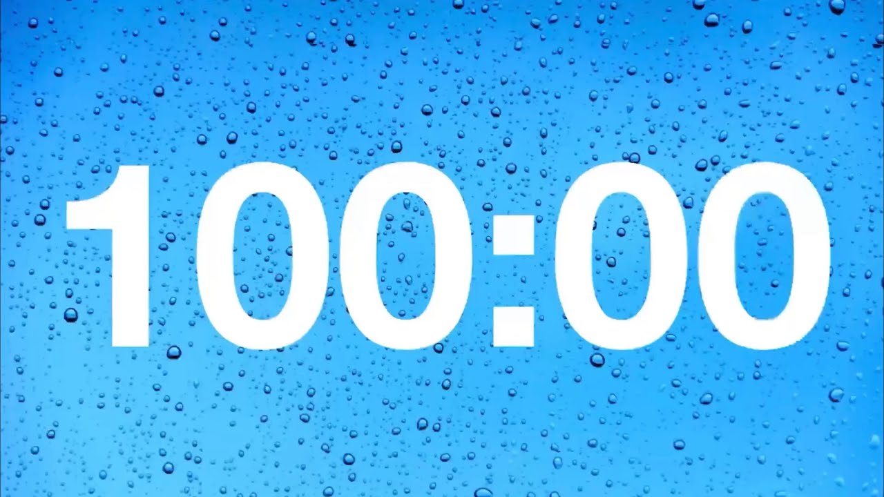 timer - 100 minute countdown with rain sounds - YouTube