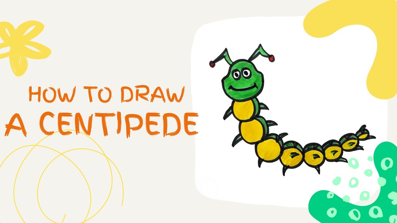 How To Draw A Centipede Step By Step |Centipede Drawing Easy |Cute ...