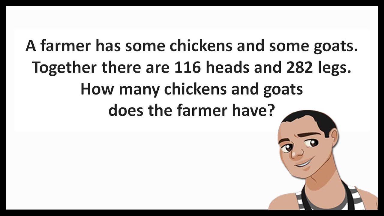 Chicken and Goat Problem - Linear Equation - YouTube
