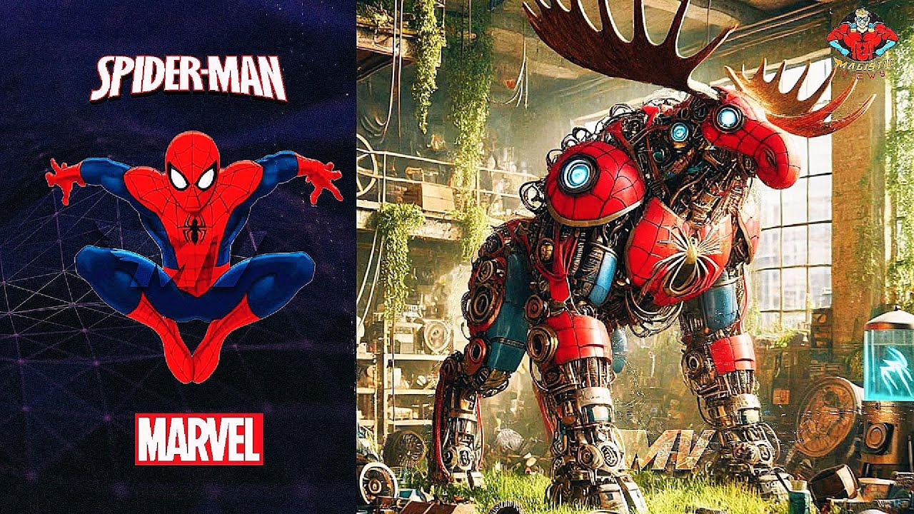 Superheroes but Vintage Robot Moose! 🤖🦌 | Marvel & DC Moose #Shorts # ...