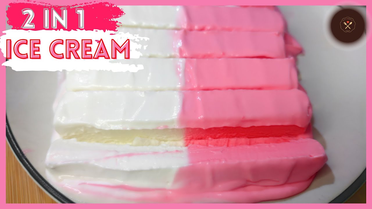 2 in 1 ice cream | How To Make Strawberry Ice Cream | Homemade Ice ...