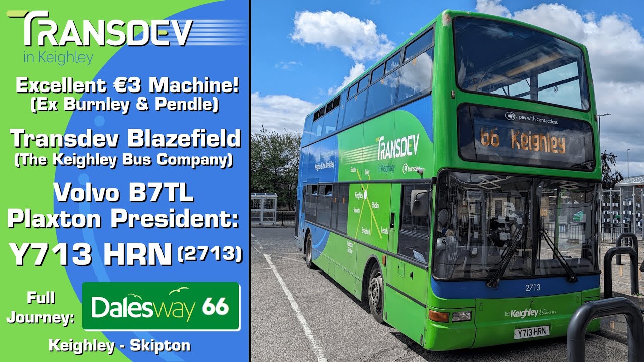 The Keighley Bus Company Volvo B7TL Plaxton President: Y713 HRN - YouTube