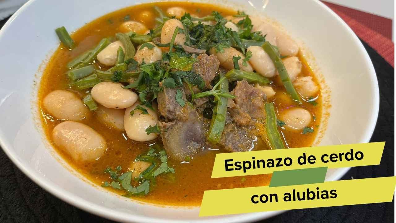Espinazo de cerdo con alubias: comida completa y nutritiva - YouTube