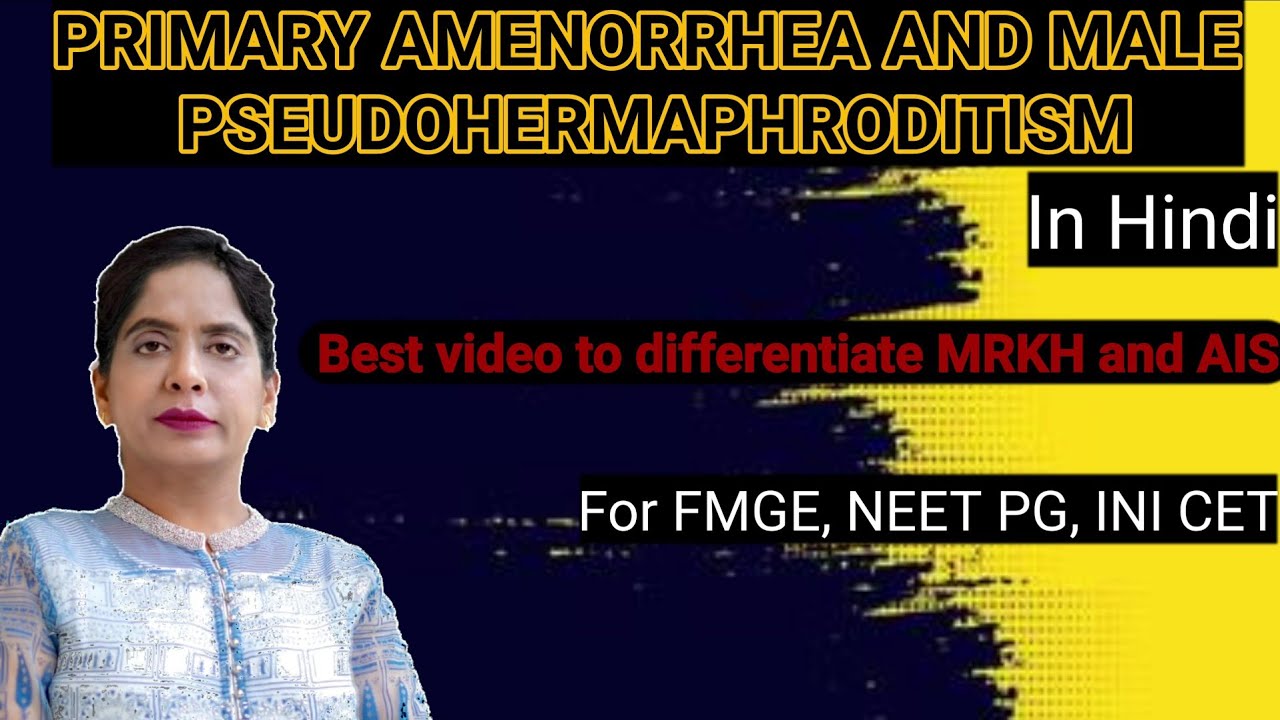 Primary amenorrhea and male pseudohermaphrodite - YouTube