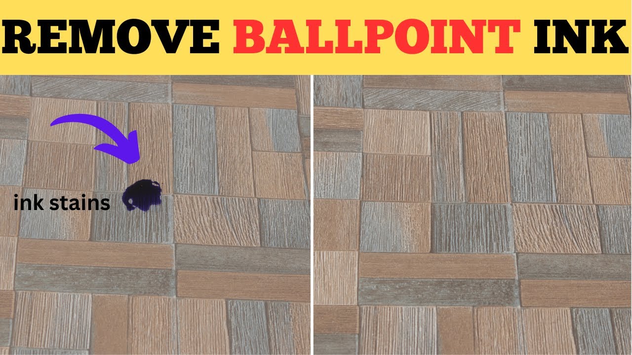 How to Remove Pen ink or Ballpoint Stains from Floor Tiles| Easy and ...