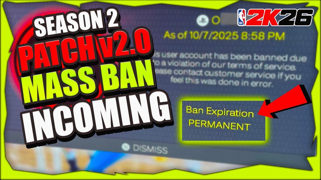 NBA 2K26 PATCH V2.0 INCOMING!! MASS BAN FOR SEASON 2??? DEFENSIVE BUFF ...