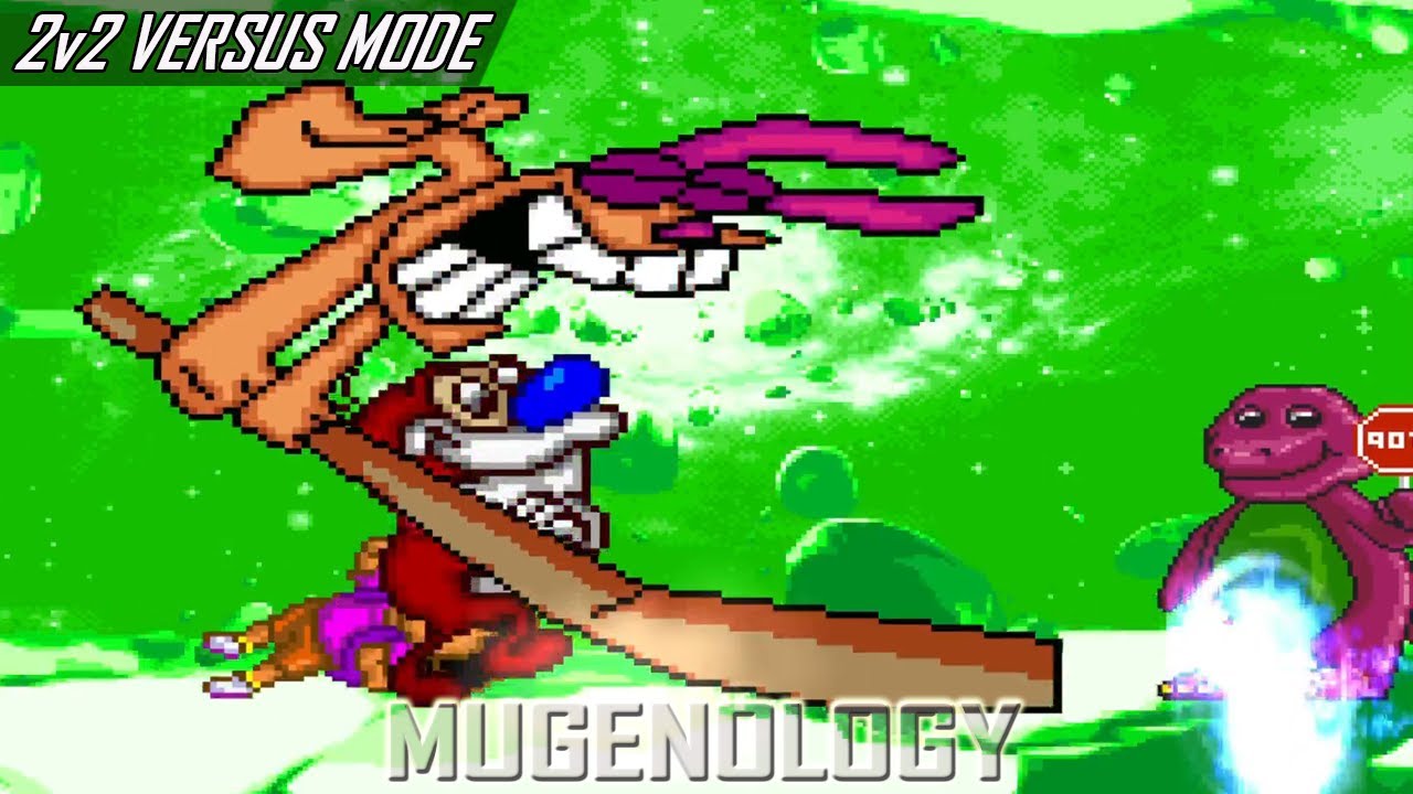 Ren Hoek & Stimpy vs Dora & Barney - 2v2 Versus Mode - MUGEN - YouTube