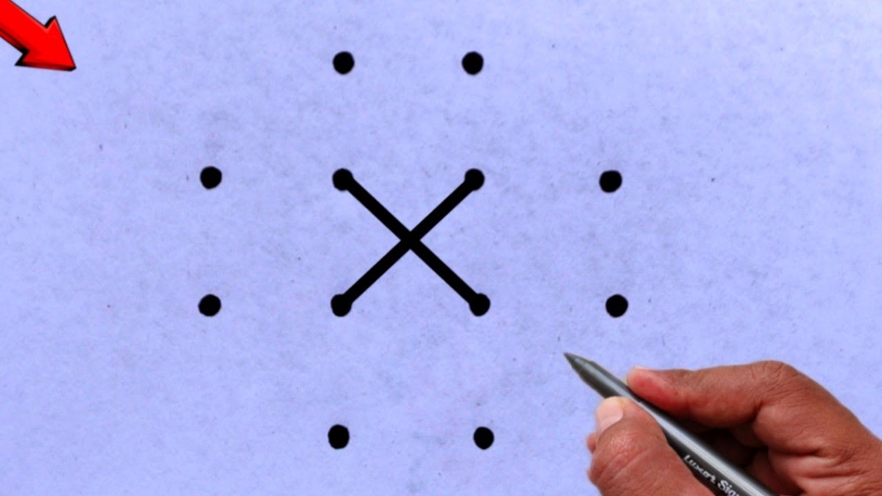 How To Draw Beautiful drawing from 4×2 Poins | Beginners design Drawing ...