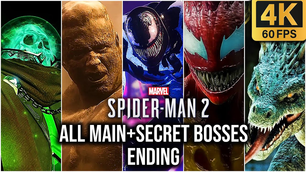 Marvel's Spider-Man 2 All Main+Secret Boss Fights & Ending (Spectacular ...