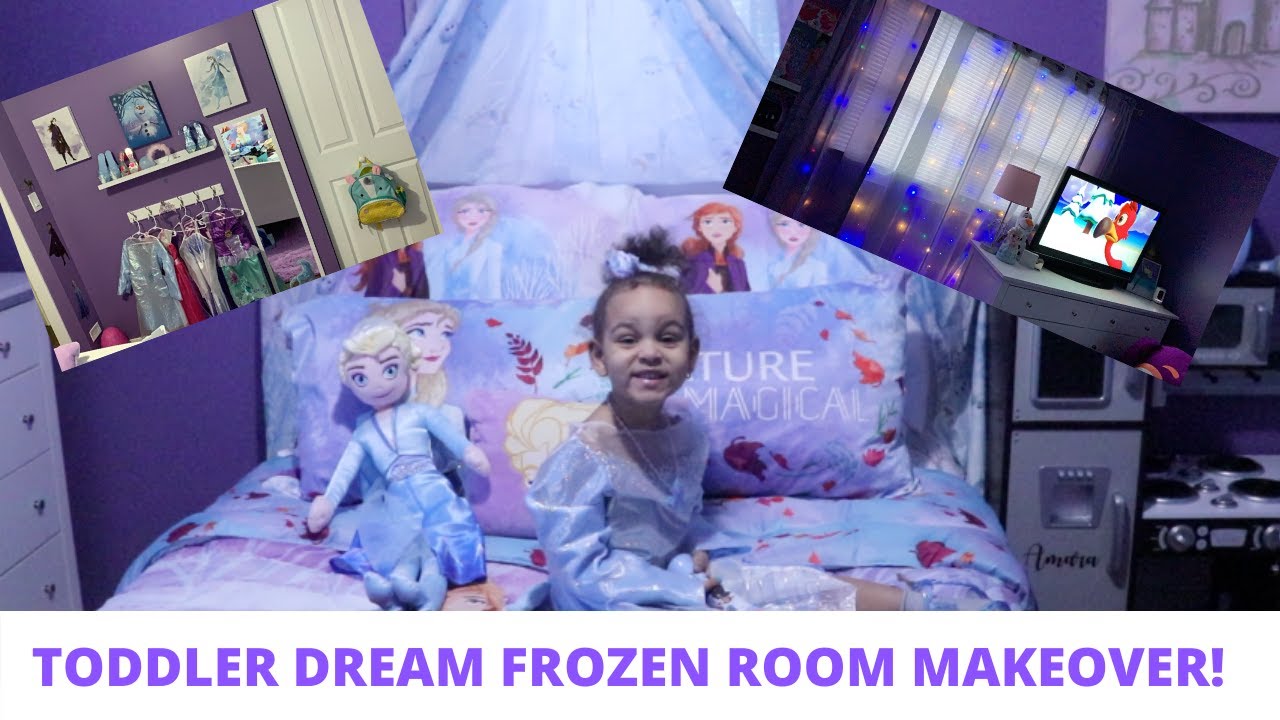 ULTIMATE TODDLER FROZEN BEDROOM MAKEOVER !!!! - YouTube