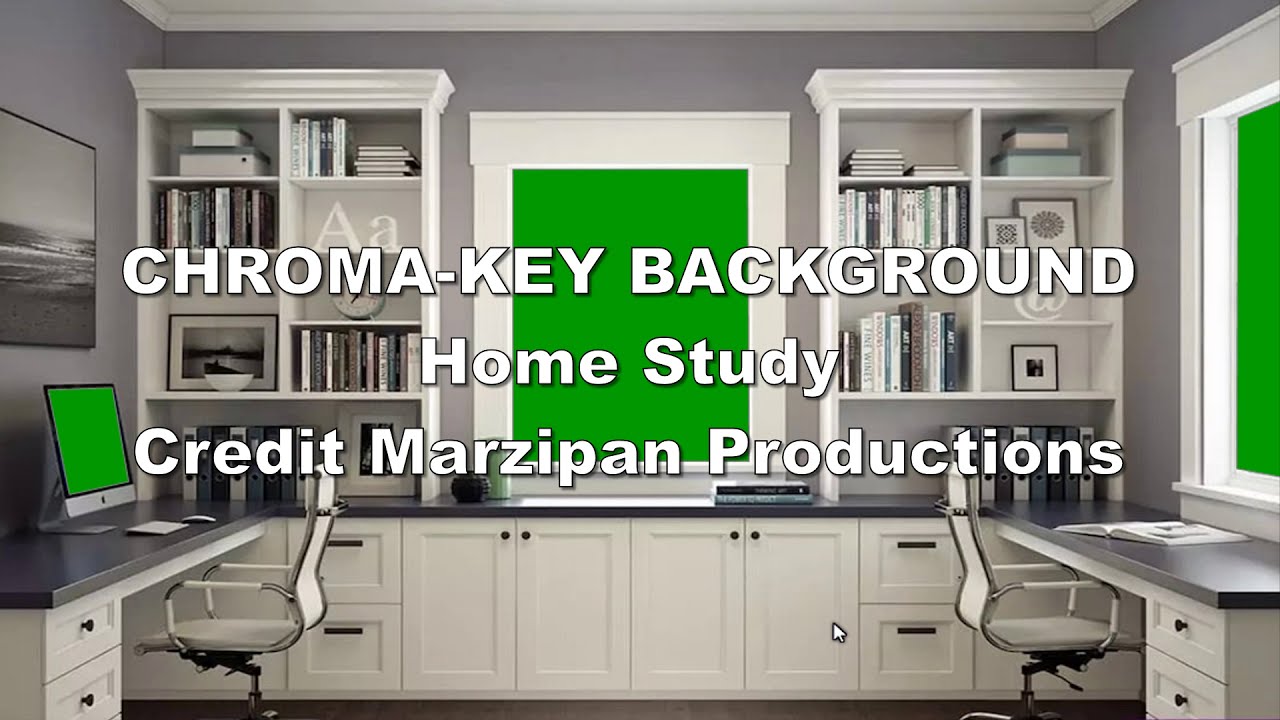 BACKGROUND GREEN SCREEN: HOME STUDY ROOM - YouTube