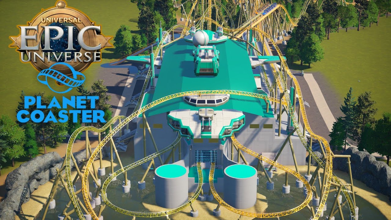 Starfall Racers | Off-Ride Shots - Epic Universe (Planet Coaster) - YouTube