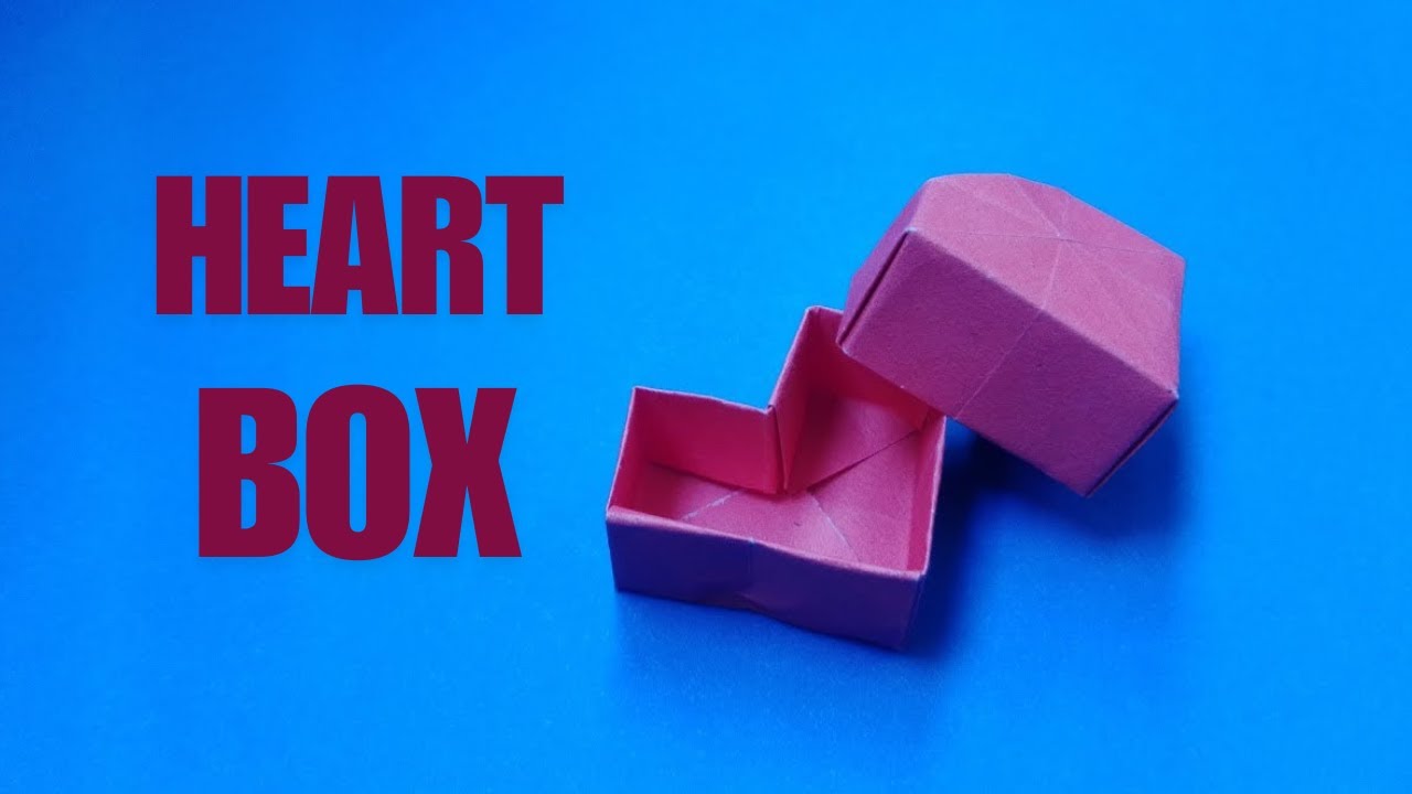 Origami Heart Box With a Lid | How to Make a Paper Heart Box | DIY Paper Heart Box Tutorial ...
