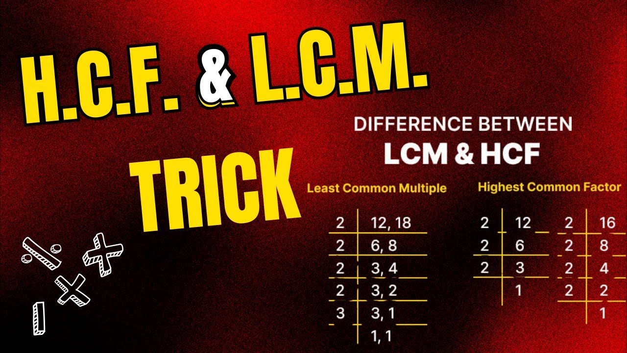 LCM & HCF Tricks 🔥 | LCM AND HCF kaise nikalte hai - YouTube