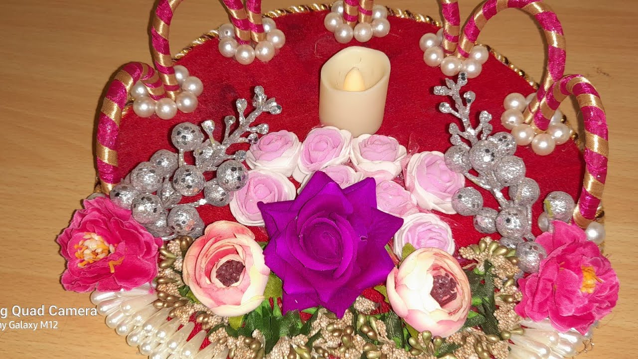 How to do wedding plate decoration at home - YouTube