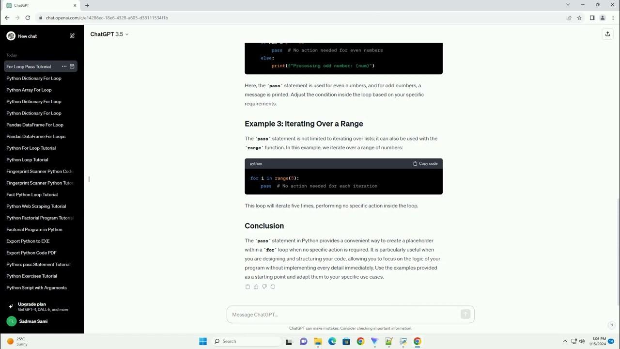 for loop pass python - YouTube