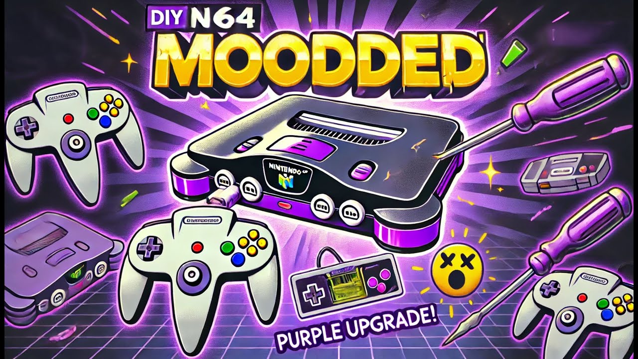 🎮 Giving My Nintendo 64 a Purple Makeover (And Struggling with Screws ...