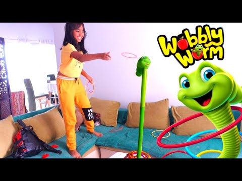 Wobbly Worm Toy Unboxing And Playing / Parents Vs Kid Challenge / Board ...