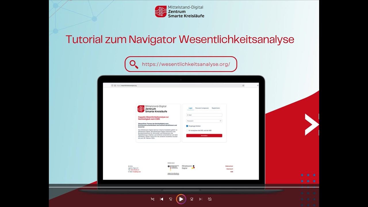 Tutorial zum Navigator Wesentlichkeitsanalyse - YouTube
